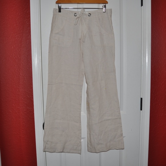 Joie | Pants & Jumpsuits | Joie Natural Irreplaceable Wide Leg Linen ...